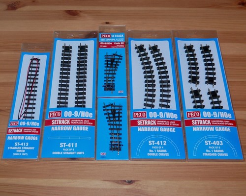 Peco 00-9 code 80 009 Setrack Narrow Gauge Turnouts Points Straights ...