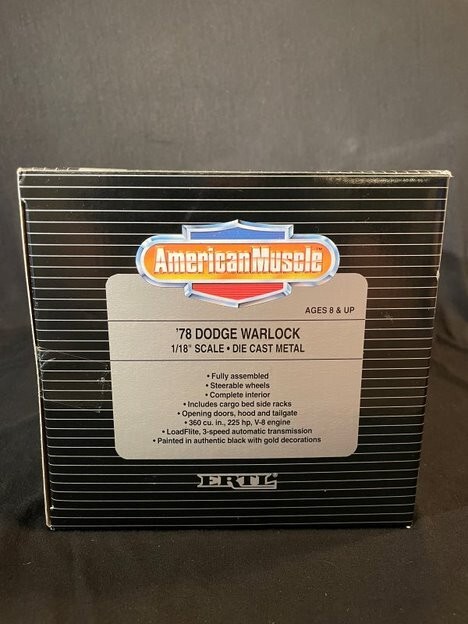Ertl American Muscle '78 Dodge Warlock 1:18 Diecast Vehicle - Black ...