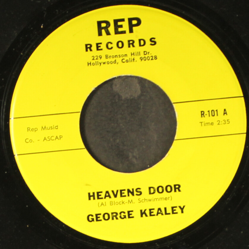 GEORGE KEALEY: the greatest story / heavens door REP 7" Single 45 RPM ...