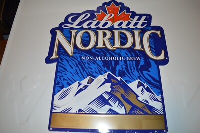 Labatt Nordic Non Alcoholic Brew Tin Metal Beer Sign 18" x 15" 2002 | eBay