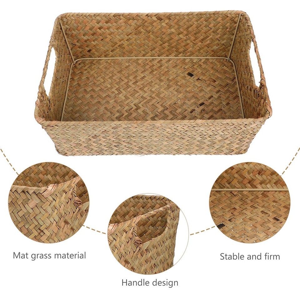 Baskets Tray Straw Bread Creative Fruit Daily Use for Snacks Table ...