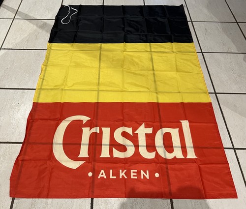 DRAPEAU OFFICIEL FLAG VLAG BIERE PILS BELGE BELGIAN BEER BIER CRISTAL ...