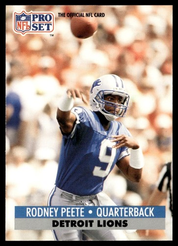 1991 Pro Set Rodney Peete Detroit Lions #152 | eBay