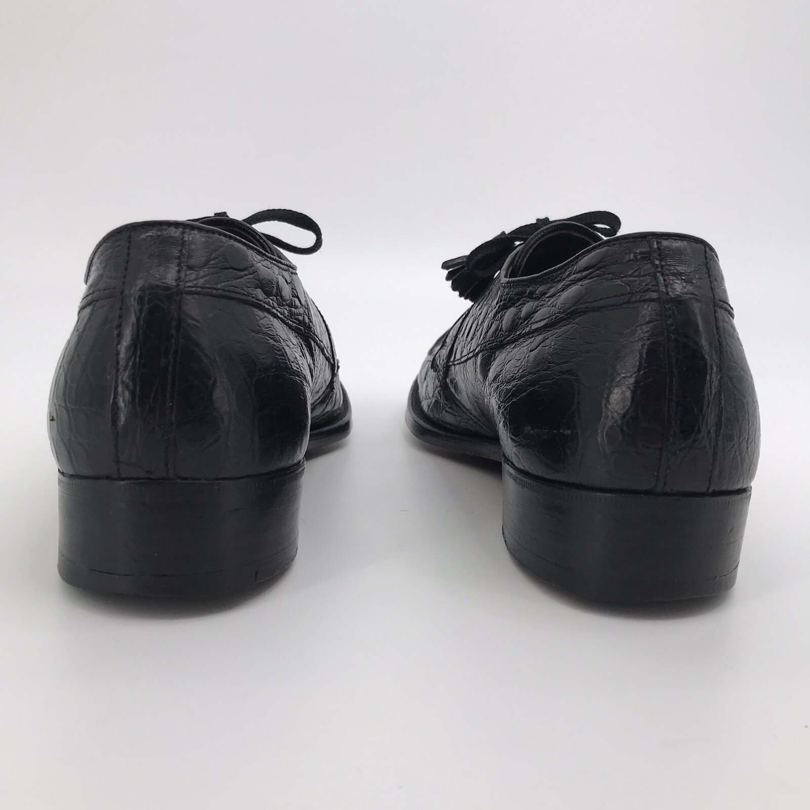 Vintage Genuine Alligator Leather Edwin Clapp Oxfords Dress Shoes Black ...