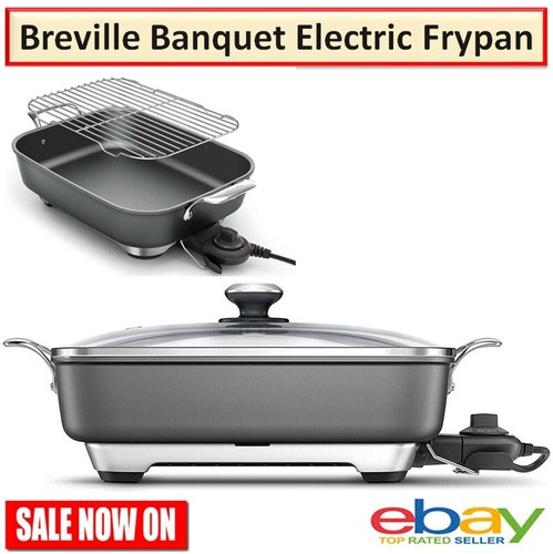 Breville Family Banquet Frypan Electric Non-Stick Frying Pan Benchtop ...