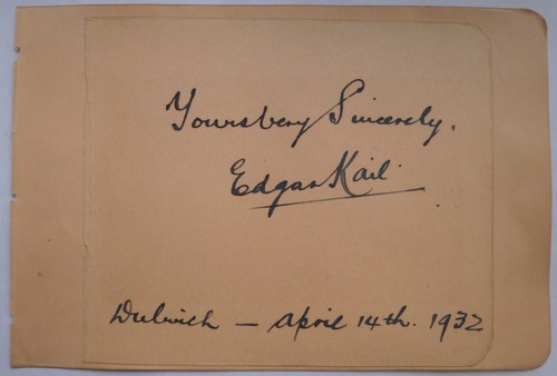 Autograph - Edgar Kail | eBay