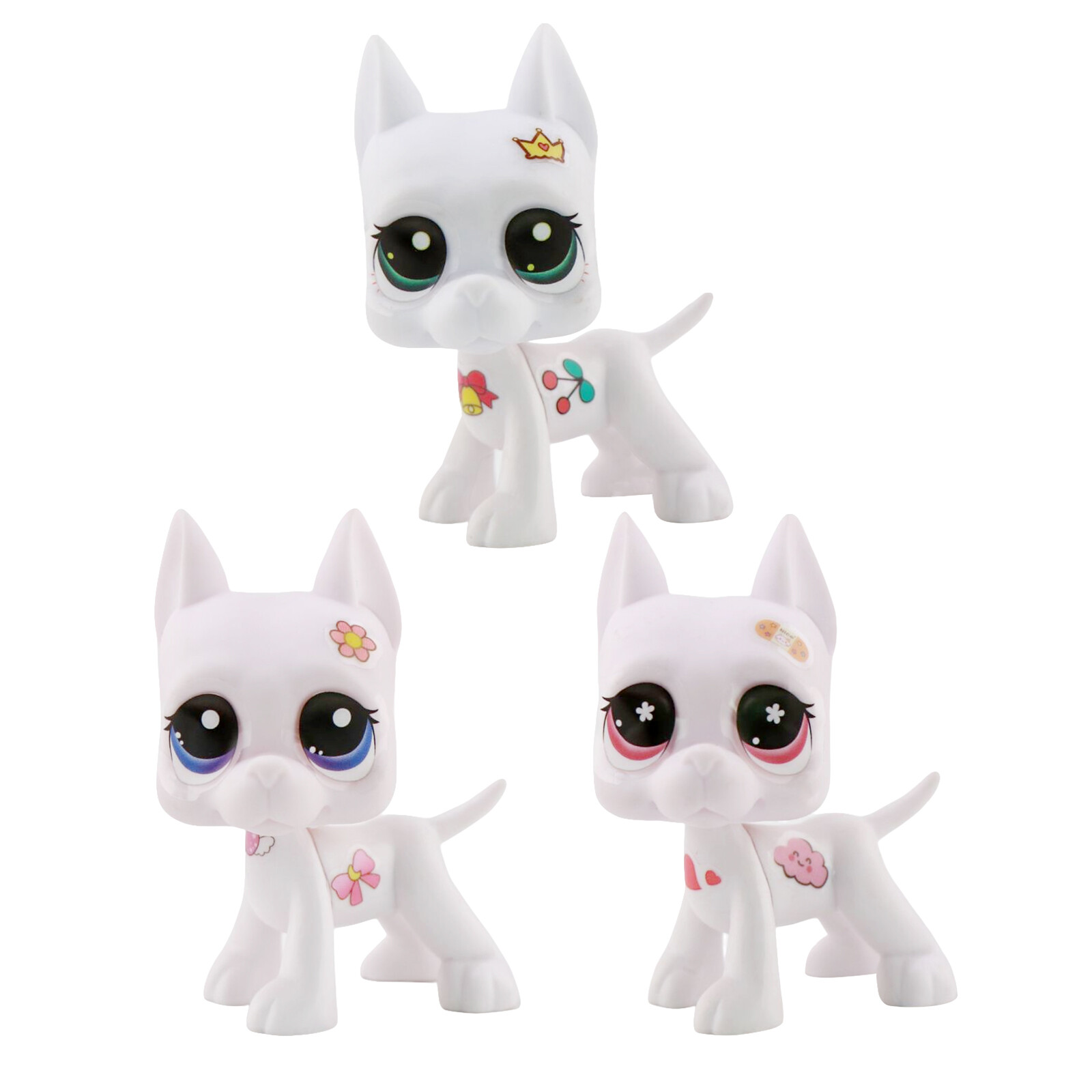 LPS Custom Eyes Stickers 6pcs for lps Cat Collie Great Dane No White ...