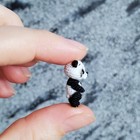 Custom extremely micro panda bear. Dollhouse miniature. Doll pet ...