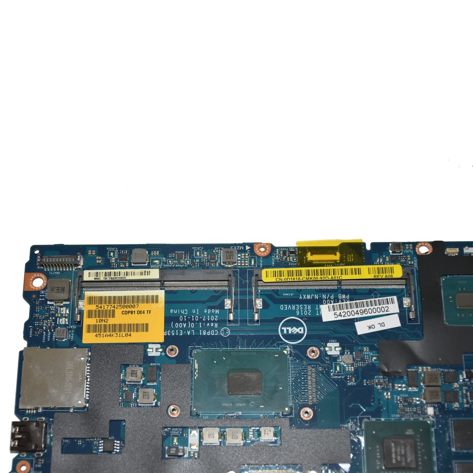 Dell Precision 3520 Core i7-7700HQ Nvidia Quadro M620 DDR4 Motherboard ...