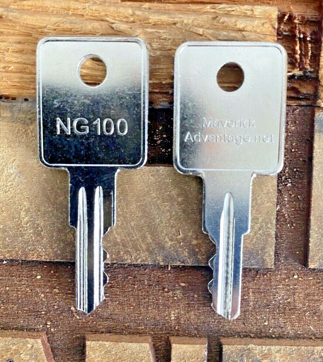 2 KEYS NG100 Fits Many Tractor & Heavy Equipment: Grove/Vermeer/Cushman ...