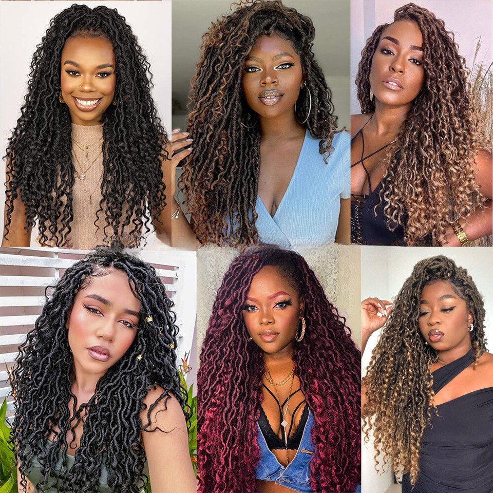 Hair with Curly End 1B Synthetic Braiding Hair Extensions Pre Looped ...