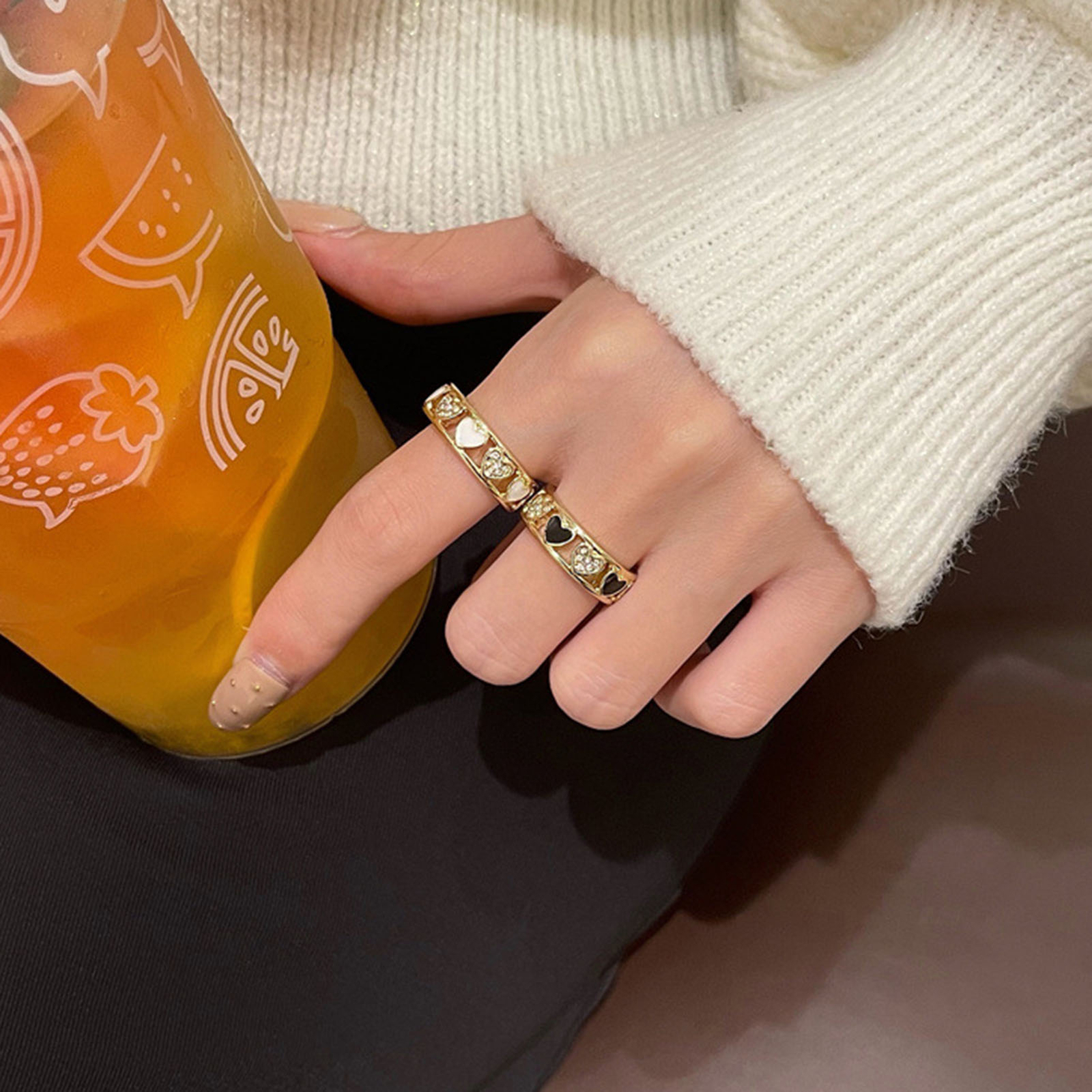 Ladies Ring Open Decorative Light Luxury Open Finger Ring Chic | eBay