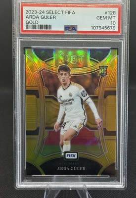 2023-24 Panini Select FIFA ARDA GULER RC Gold /10 Real Madrid PSA 10 ...
