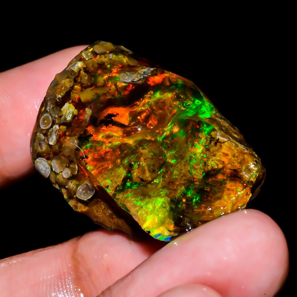 Fancy Opal Rough 56 Carat Natural Ethiopian Oil Opal Raw, Fire Opal ...