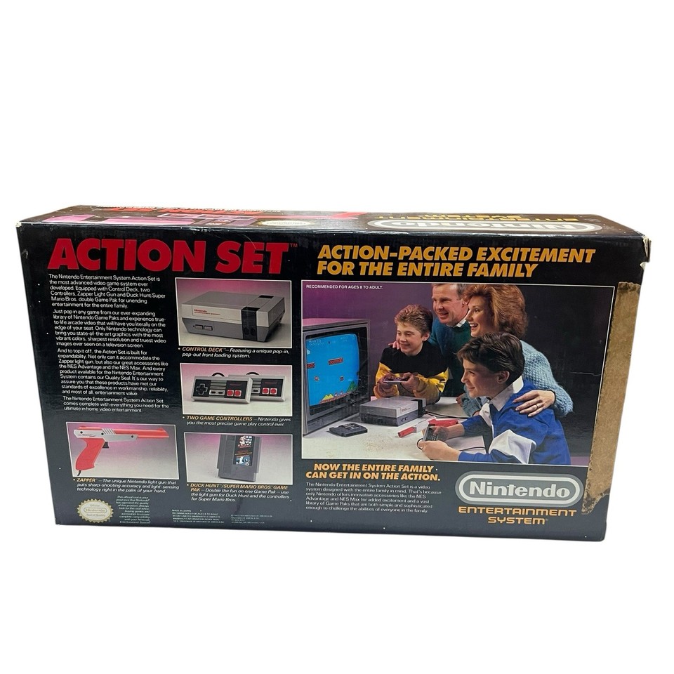 Nintendo NES Action Set System Console Empty BOX ONLY W RF Switch ...