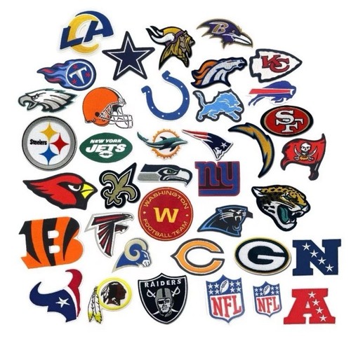 * 36 LOT * ALL NFL TEAMS LOGO 2-3” IRON ON PATCHES + 2 NFL, AFC, NFC ...
