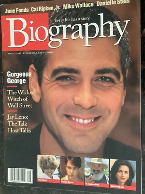 Biography Magazine August 1997. George Clooney. Tina Turner. Edward ...