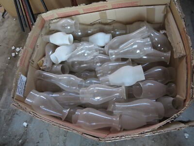 ALADDIN OIL LAMP ~ FLINT GLASS CHIMNEYS ~ HUGE LOT 100 + ~ ANTIQUE ...