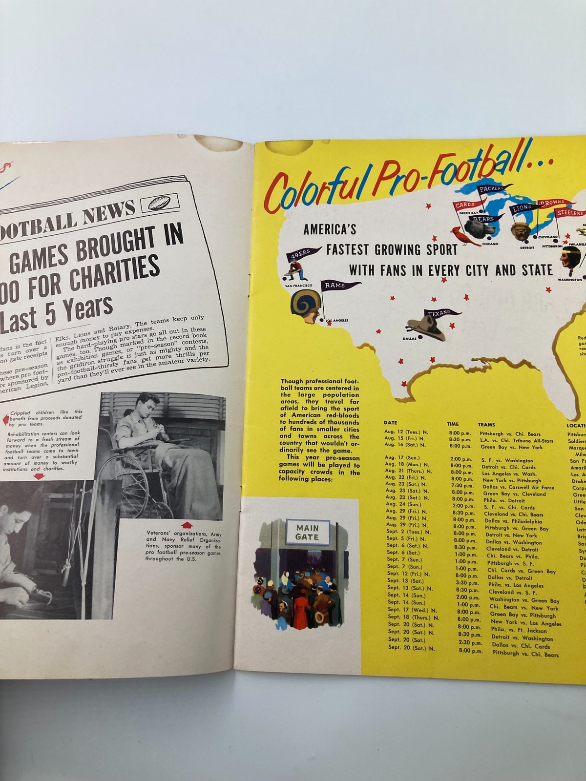 VTG 1950 Highlights of Pro Football guide magazine by Grantland Rice | eBay