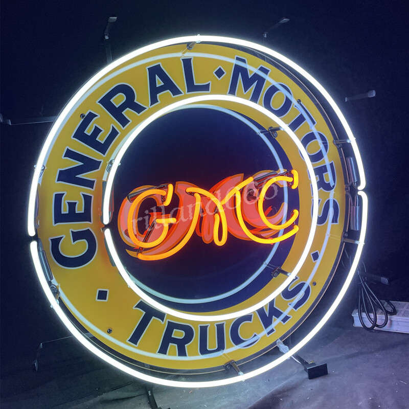 GMC Trucks Neon Signs For Shop Wall Garage Room Acrylic Printed 24" | eBay