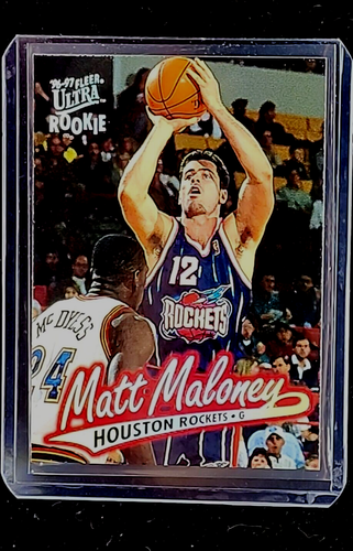 1996 1996-97 Fleer Ultra #192 Matt Maloney RC Rookie Houston Rockets ...