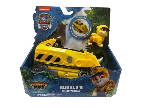 Paw Patrol Jungle Pups Rubble's Rhino Vehicle with Figure, Ages 3+ NEW ...