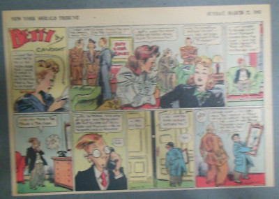 Betty Sunday Page by CA Voight from 3/21/1943 Size: 11 x 15 inches GGA ...