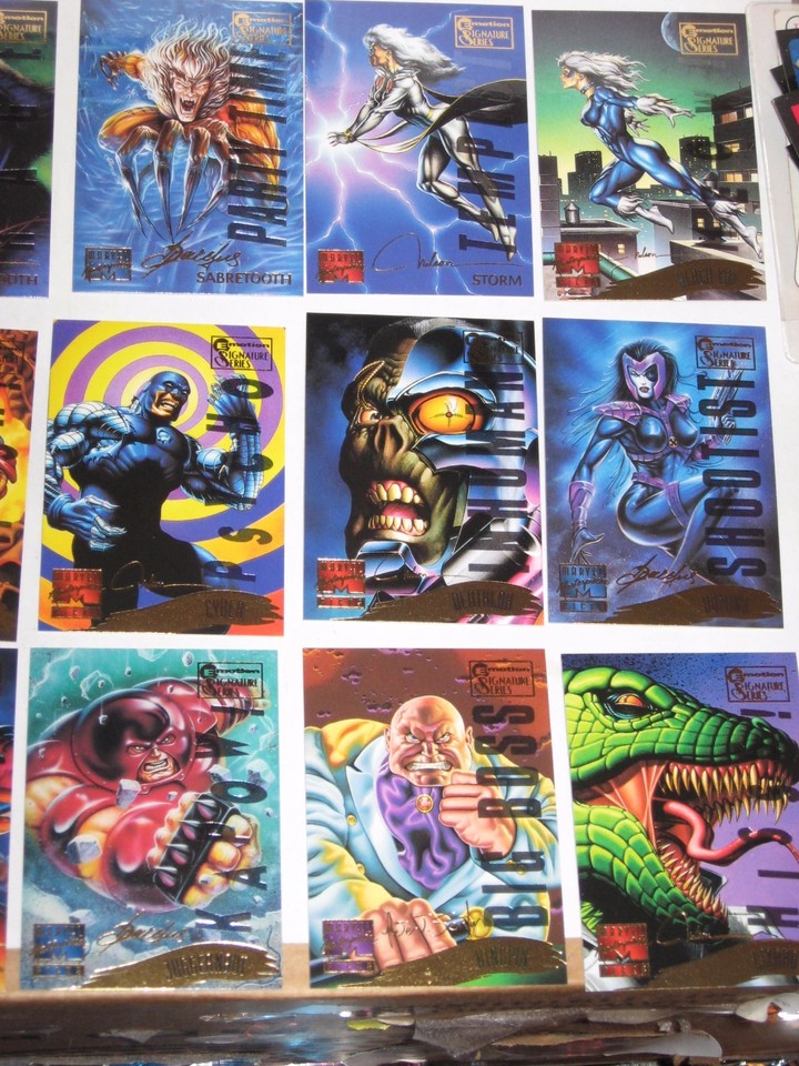 1995 Marvel Masterpieces EMOTION SIGNATURE PARALLEL CARD SINGLES ...