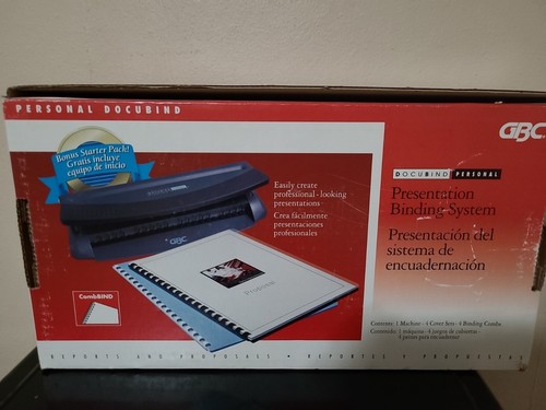 GBC Docubind Personal Presentation Binding System Machine Comb Bind ...