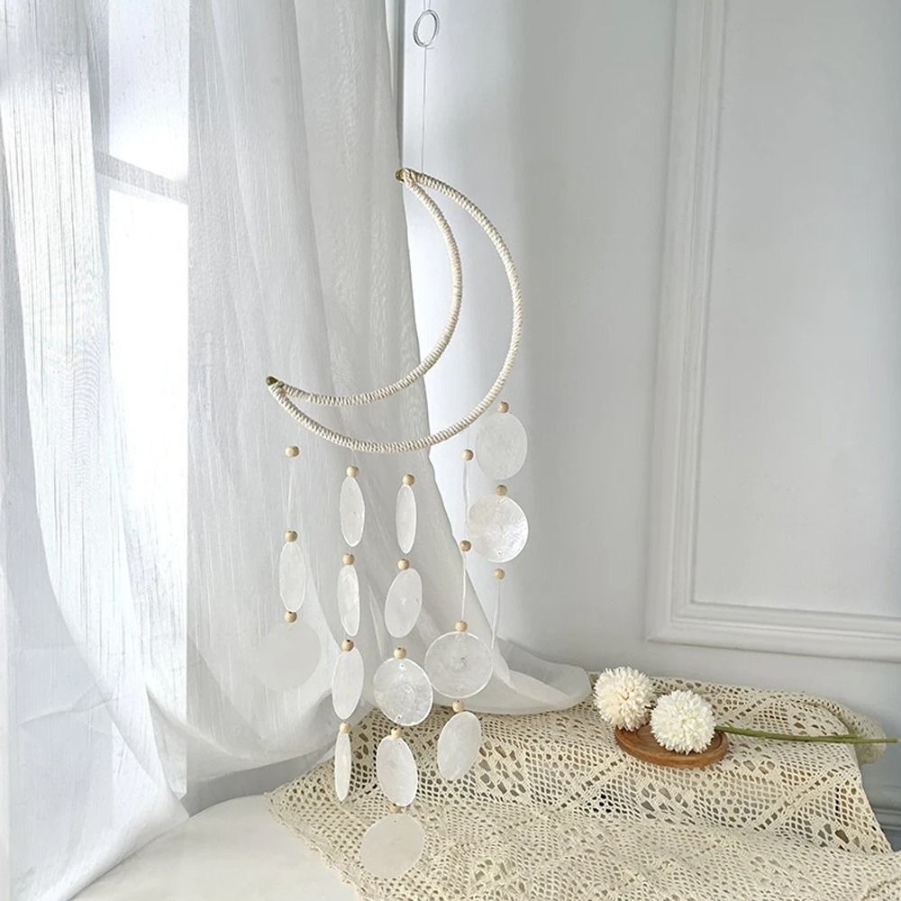 Handmade Natural Shell Wind Chimes Moon Dream Catchers Home Decoration ...
