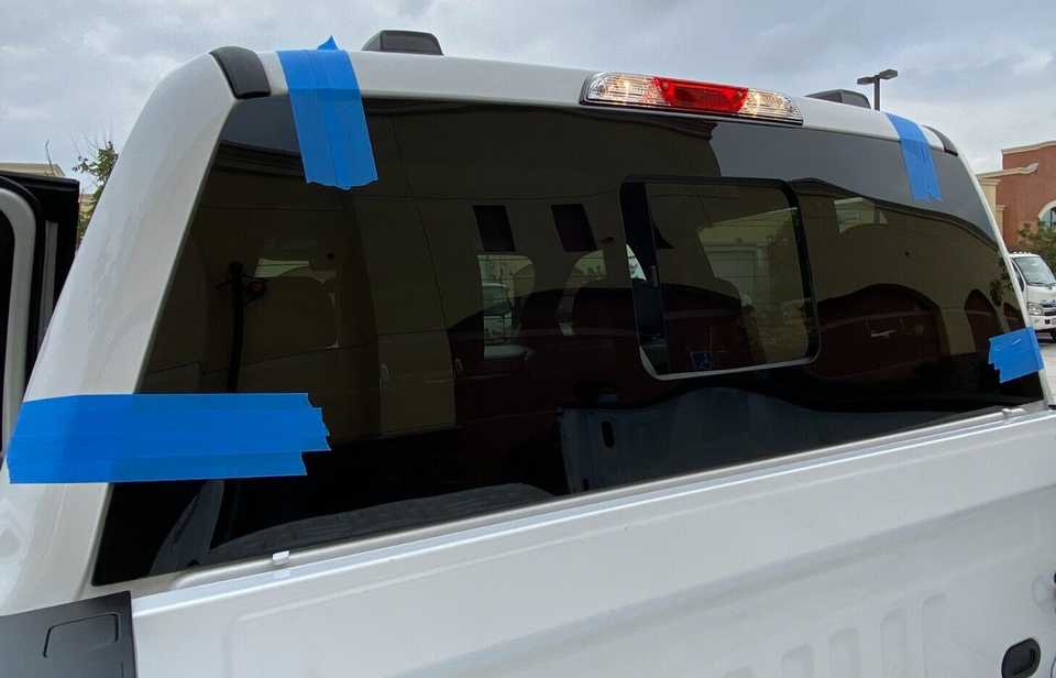 Fits 2017-2026 Ford F250 F350 F450 F550 Rear Glass Manual Sliding ...