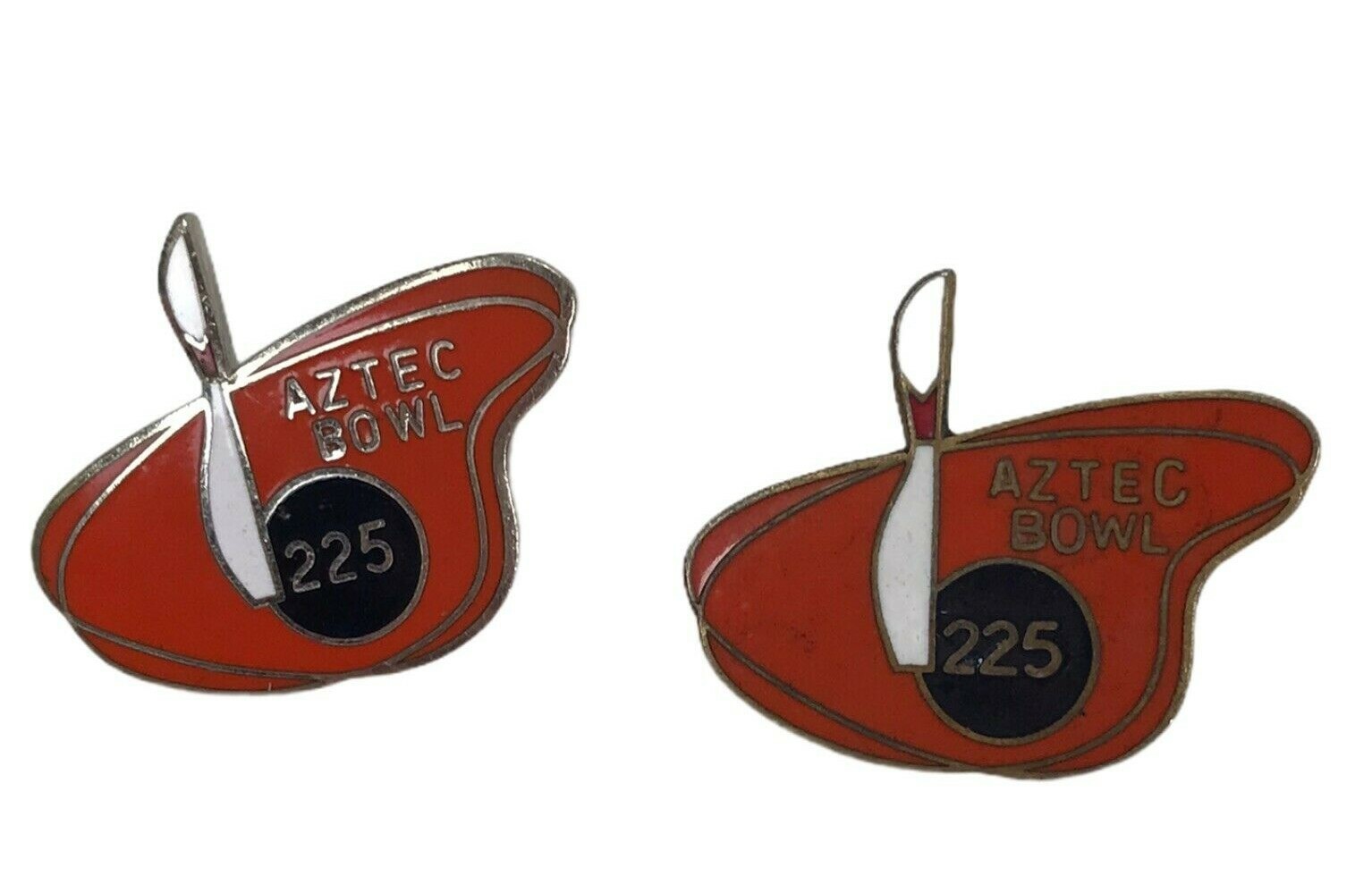 VTG Bowling Awards Pin Lot of 2 Aztec Bowl 225 game Made In Japan | eBay