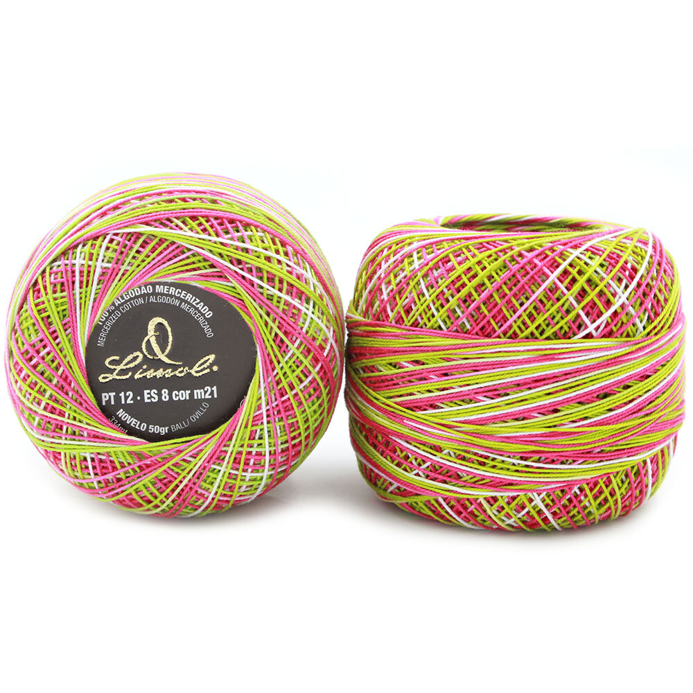 Limol Size 12 Multicolor 50 Grs 100% Mercerized Crochet Thread Cotton ...