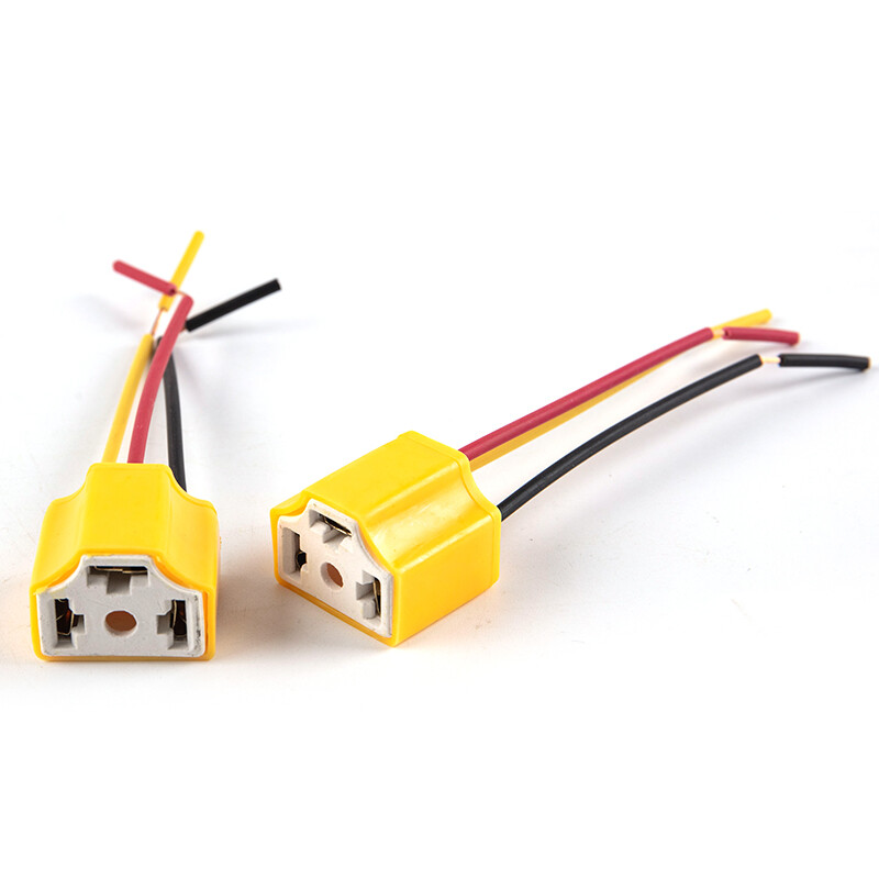 5PCS Car Headlight Ceramic Socket H4 Ceramic Plug High Temperature H4 ...