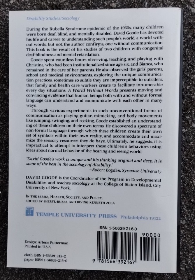 World Without Words : The Social Construction of Children Born Deaf and ...