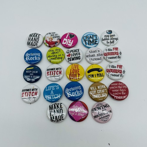 Set of 23 DIY Craft Themed Collectable Cute Buttons | eBay