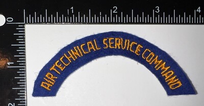 WWII USAAF AAF US Army Air Force Technical Service Command Arc Tab FELT Patch | eBay