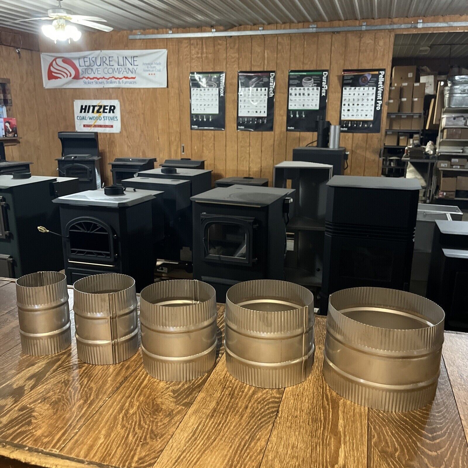 4" 5" 6" 7" 8" Stainless Steel Stove Pipe Male to Male Adapter/ Coupler ...