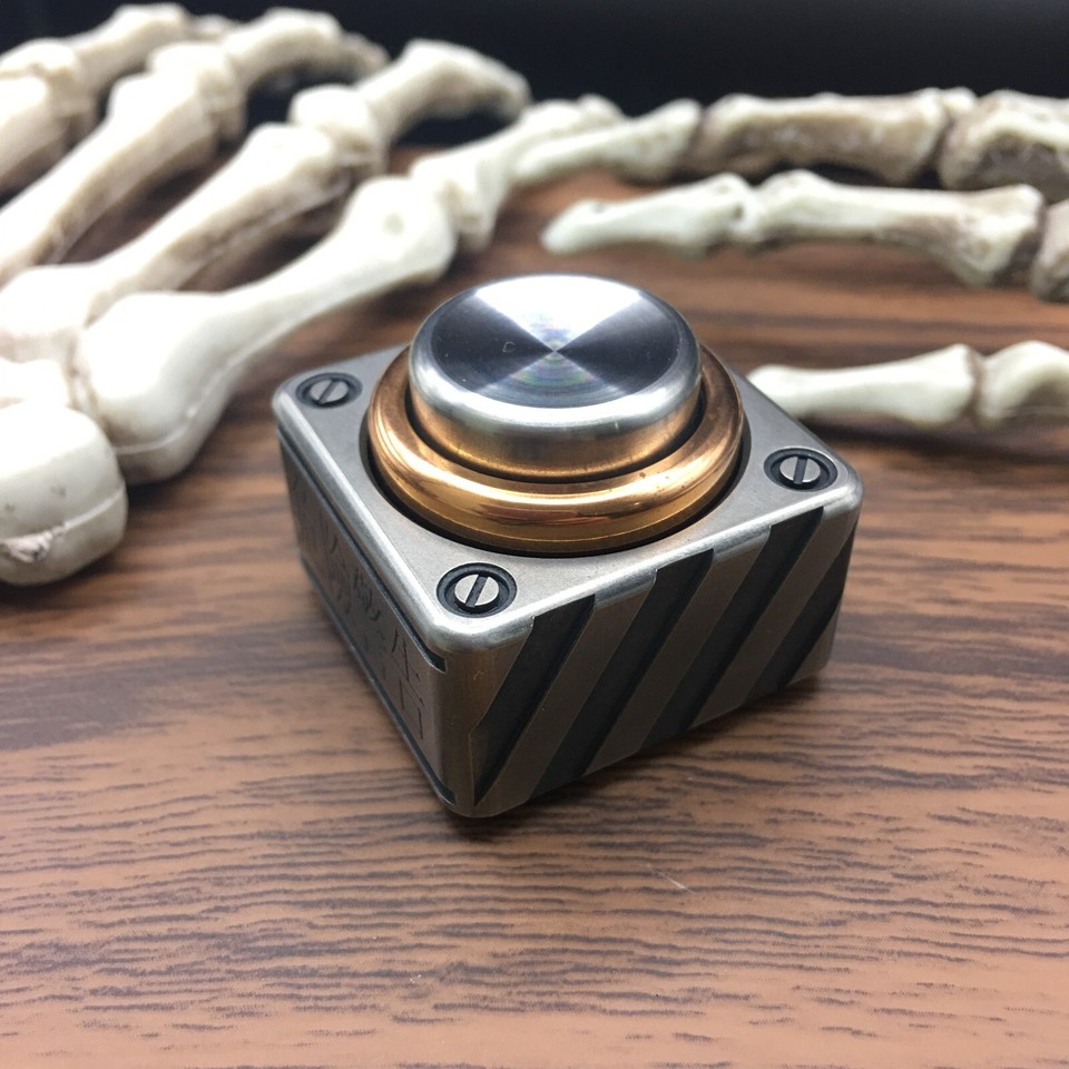 Fidget Spinner WANWU Gyro Metal Push Hand Spinner EDC Button ...