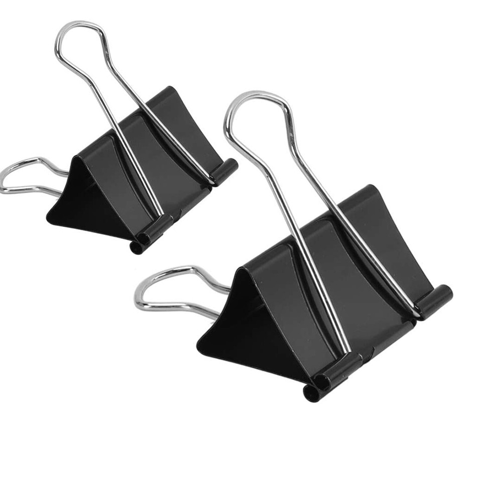 20X Foldback Fold Back Clips Black 19mm 25mm 41mm 51mm Bulldog Clip ...