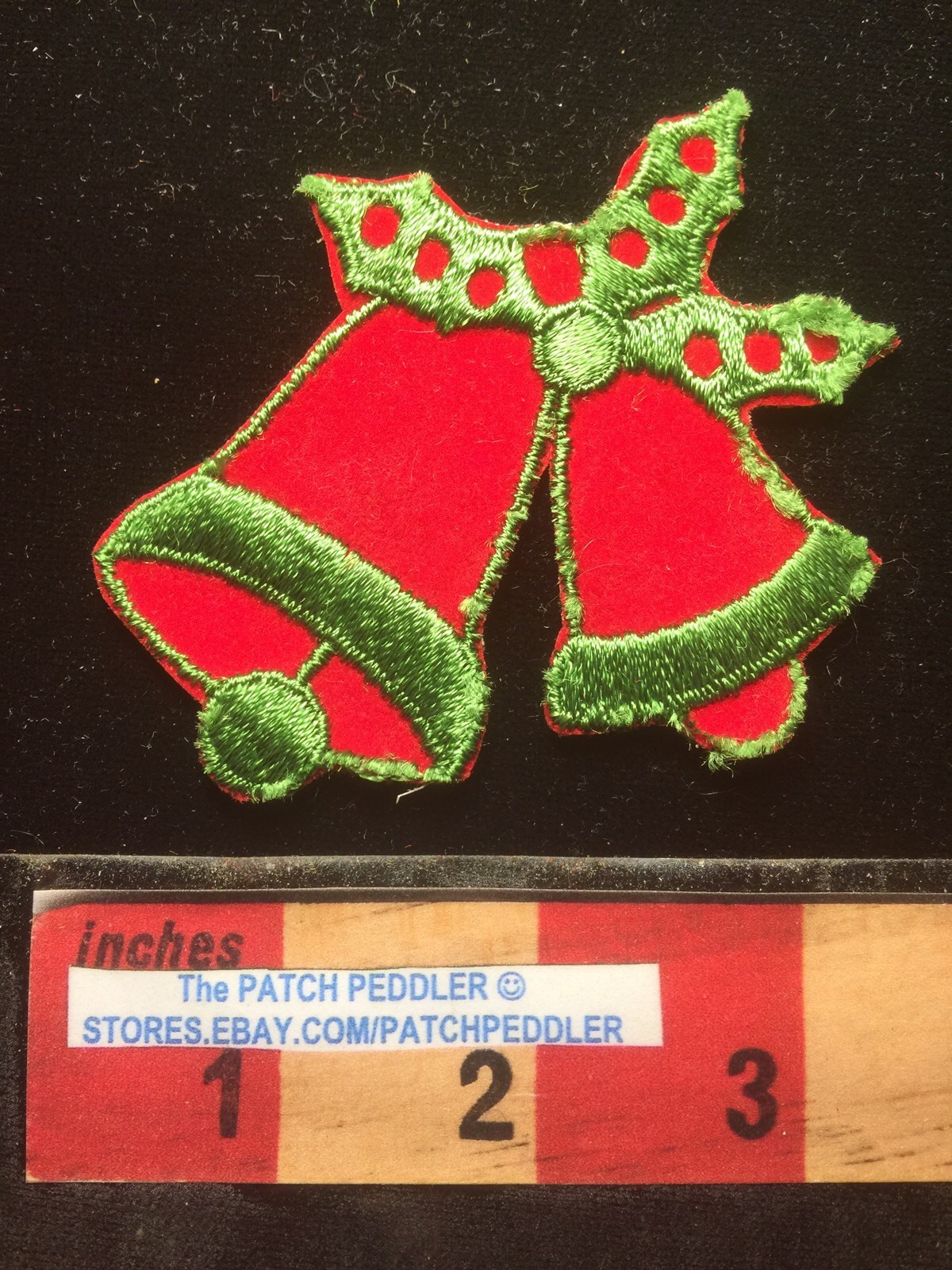 Vivid Red / Green Color CHRISTMAS HOLIDAY BELLS Patch 63Z9 | eBay
