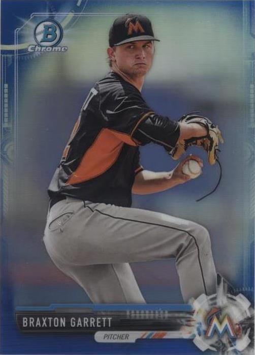 2017 Bowman - Chrome Prospects Braxton Garrett #BCP33 Blue Refractor ...