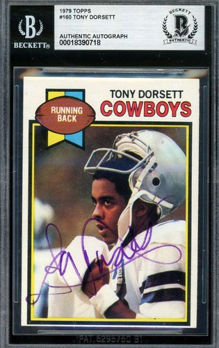 Tony Dorsett Beckett BAS Signed 1979 Topps Autograph | eBay