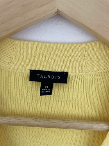 Talbots M Yellow Long Sleeve Cardigan Sweater Women’s Medium | eBay