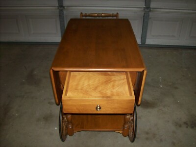 Ethan Allen Maple Tea Cart | eBay