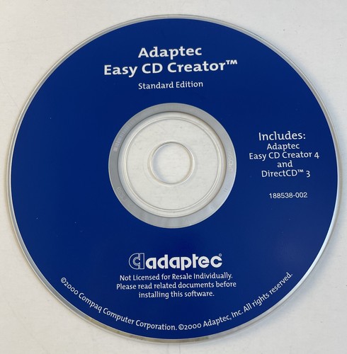 Adaptec Easy CD Creator 4 Standard Edition & Direct CD 3 Installation ...