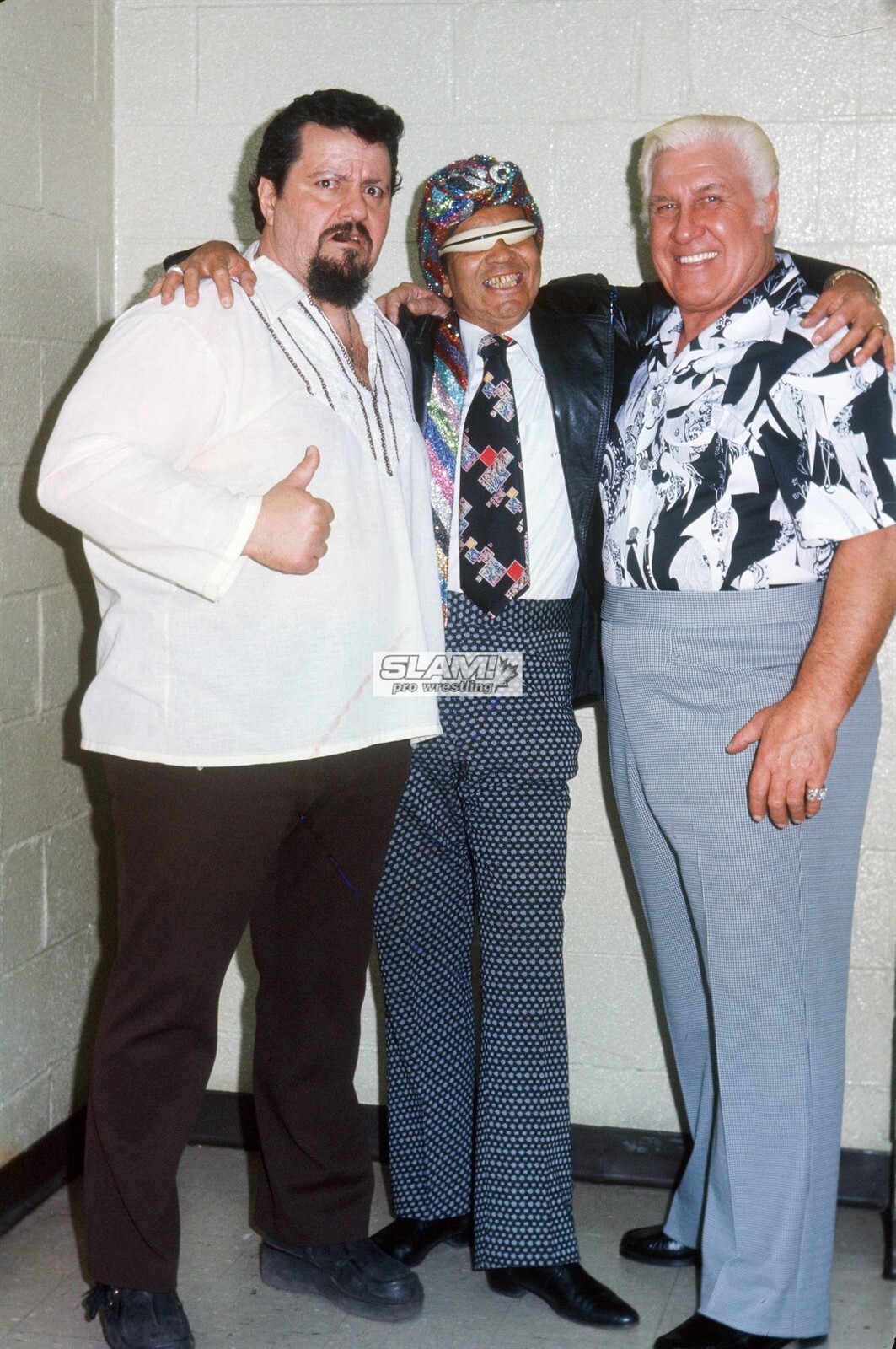 3 WISE MEN of WWF VINTAGE 8x10 COLOR PHOTO ROH ECW WWE NXT AEW IMPACT ...