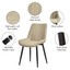 2 Pcs Faux Leather PU Padded Dining Chairs Kitchen Dining Room Chair ...