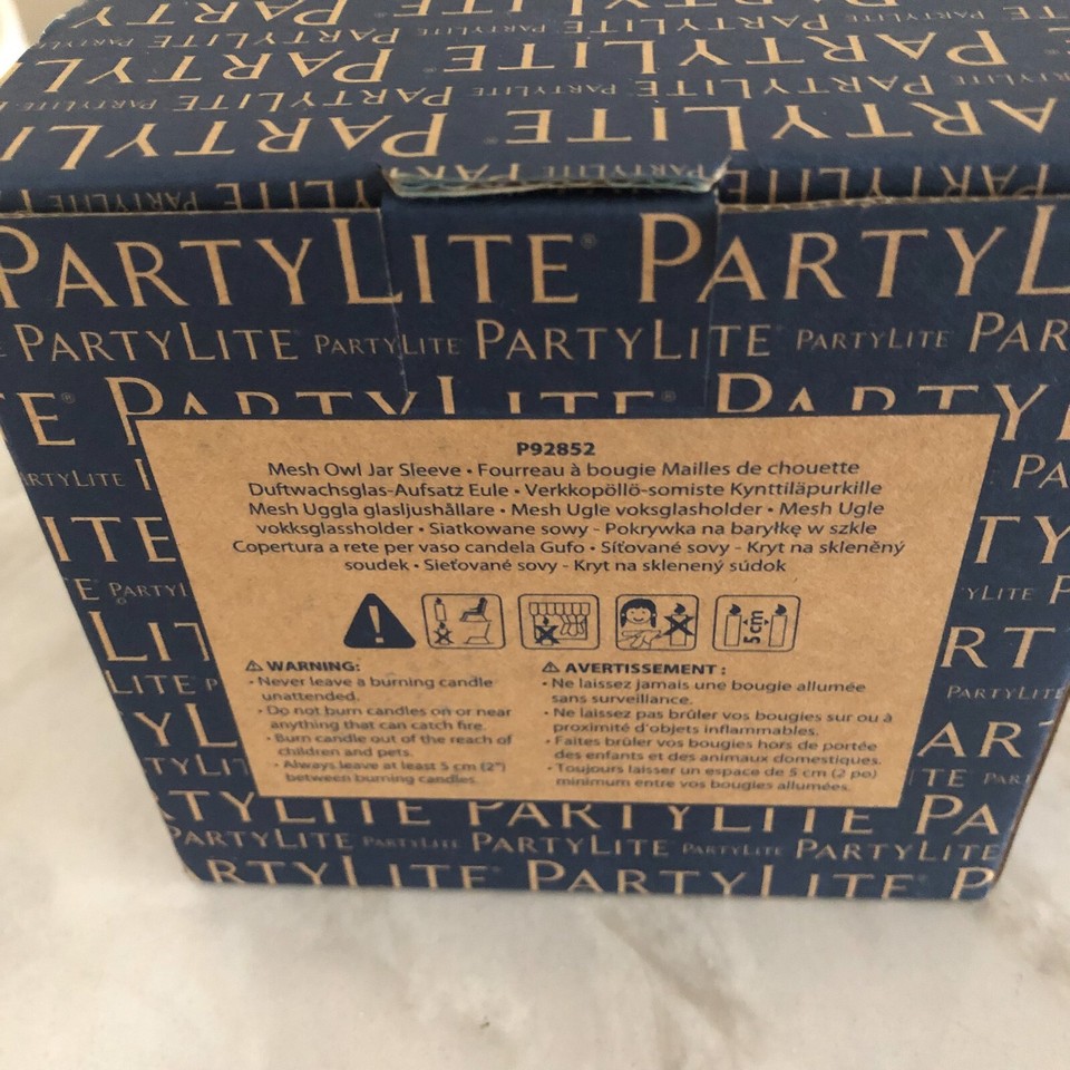 PartyLite Mesh Owl Jar Sleeve - BRAND NEW - READ FULL DESCRIPTION BELOW ...