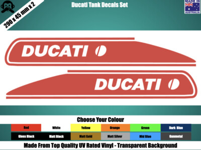 DUCATI TANK DECALS - CHOOSE YOUR COLOUR | eBay Australia